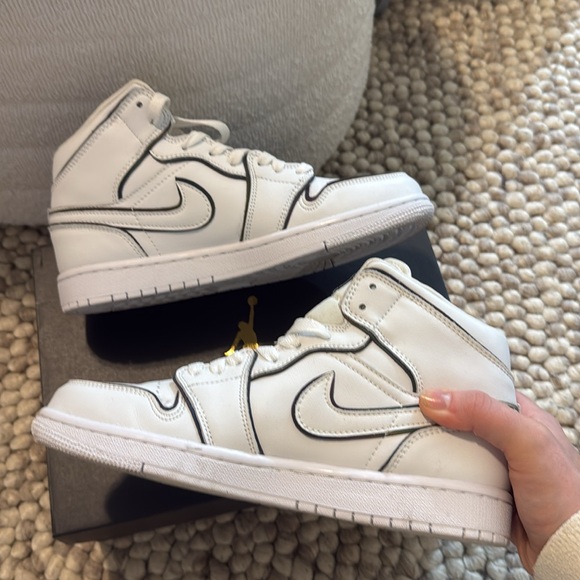 Nike | Shoes | Nike Air Jordan Mid White Iridescent | Poshmark